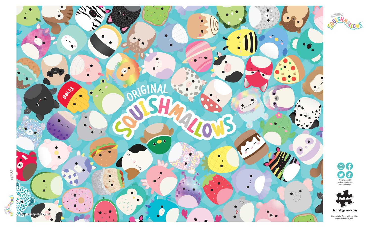 Buffalo Games - Squish Mallow - Squishmallow Friends - 300 Piece Jigsaw Puzzle for Adults Challenging Puzzle Perfect for Game Nights - Finished Size is 21.25 x 15.00