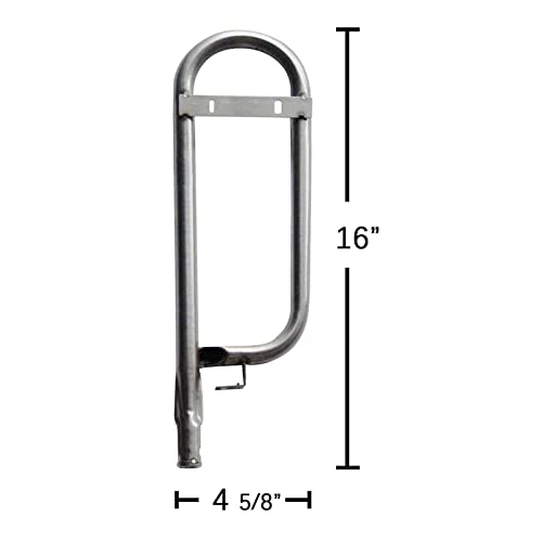 Hongso #304 Curved Stainless Steel Burner Replacement for Dyna-Glo DGP350NP, Master Forge MFA350BNP MFA350CNP, Pipe Burner Tube Left and Right 1 Pair Curved Pipes SBT351