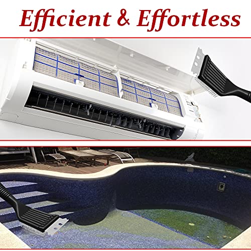 2 Pieces 8 Inch Grill Brush and Scraper Stainless Steel Wire Grill Brush Extra Strong BBQ Cleaner Accessories Heavy Duty Barbecue Grill Cleaning Brush Grill Grate Brush Cleaner