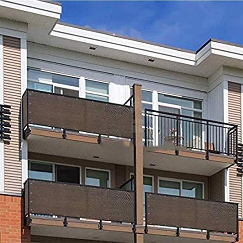 LIANGJUN Shading Sunshade Net, Fence Privacy Screen Windscreen Encryption Thicken Partition Balcony Deck Backyard Outdoor, with Bindings Grommets (Color : Gray, Size : 1.2x3m)
