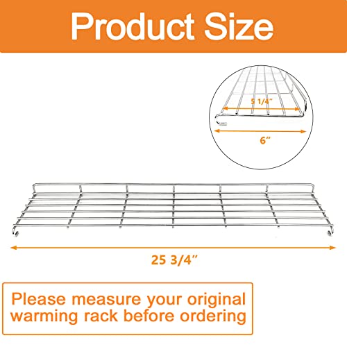 Hisencn 66044 Warming Rack for Weber Genesis II 300 Grill Parts, Genesis II E-310/E-315, II E-330/E-335, II S-310/S-335 Gas Grills, 25'' Warming Rack for Weber Genesis II 300 Grill Replacement Parts