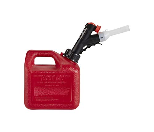 GARAGE BOSS GB320 Briggs and Stratton GarageBoss Press 'N Pour 2+ Gallon Gas Can, Red & GB310 Briggs and Stratton GarageBoss Press 'N Pour 1+ Gallon Gas Can, Red