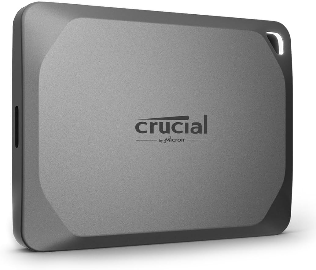 Crucial X9 Pro 1TB Portable SSD â Up to 1050MB/s Read and Write, Water and Dust Resistant, with Mylio Photos+ Offer â USB 3.2 External Solid State Drive â CT1000X9PROSSD902