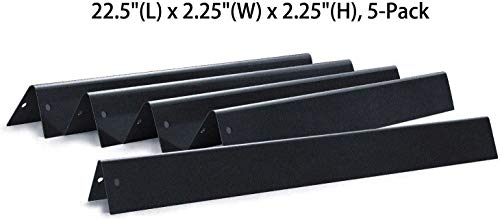 Hongso 7536 7508 Gas Grill Replacement Burner Tube Kit and Porcelain Steel Flavorizer Bars for Weber Spirit E310 320 (with Side Mounted Control Panel Older Model) Genesis Silver Gold Platinum B C 7537