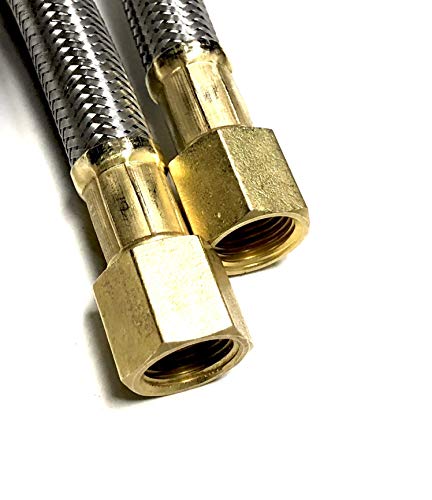 Shark Industrial 6FT Stainless Steel Braided Propane Hose Extension Assembly with 3/8" Female Flare on Both Ends for Gas Grill, RV Fire Pit