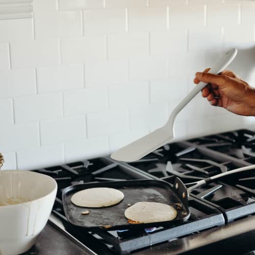 GIR: Get It Right Premium Silicone Spatula Turner - Non-Stick Heat Resistant Flip Spatula for Pancakes, Eggs, Cooking, Baking, and Mixing | Mini - 11 IN, Teal