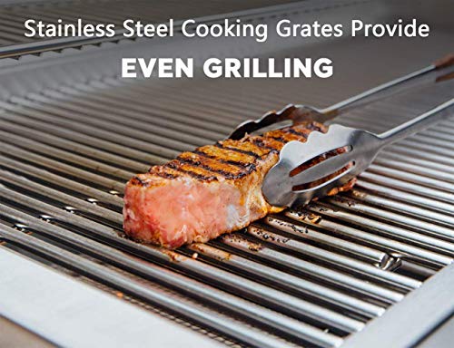 Uniflasy Cooking Grates Burner Heat Plate Ignitor Wire Ignition for Nexgrill 720-0882A Evolution Infrared Plus 5-Burner Stainless Steel Gas Grills Replacement Parts Cooking Grids with Side Burner
