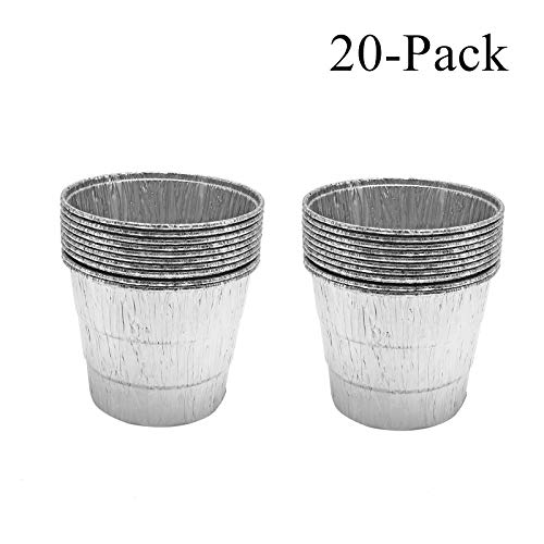 AJinTeby 20-Pack Aluminum Foil Grease Bucket Liners Replacement for Pit Boss Grills, 6.3β x 6.0β Grill Grease Bucket Liner