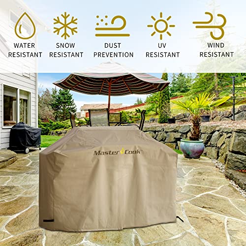 MASTER COOK Gas Grill Rain Cover, Heavy Duty Waterproof and Weather Resistant Oxford Fabric Cover L 57'' x W 19'' x H 41.3'