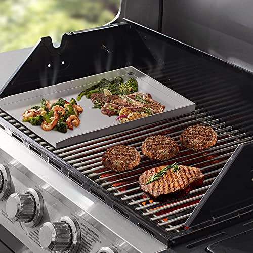 Stanbroil Universal Stainless Steel Griddle Pan for Outdoor Grill Stove Cooking