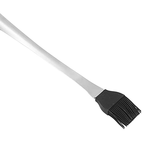 Basting Brush, 17.7 in Multipurpose Stainless Steel Long Handle Basting Brush Oil Spread Brush Heat Insulation Anti‑Scalding Cooking Brush for Pastry Sauce BBQ Grill
