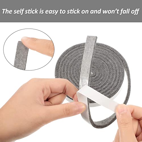 High Temp Gasket Replacement,High Heat BBQ Gasket Tape Self Stick Felt 14.7ft Long, 7/8" Wide, 1/8" Thick