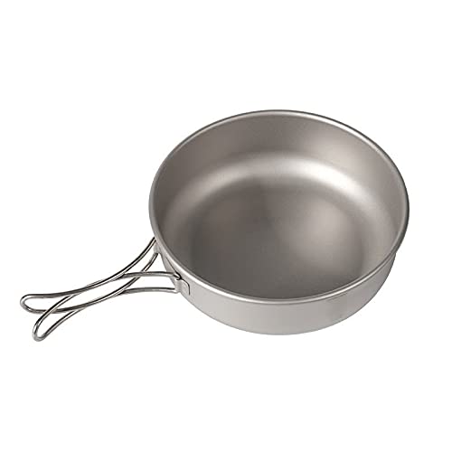 JAHH Camping Titanium Bowls 300ml-400ml with Titanium Folding Handles Folding Bowls Cookware Tableware Cutlery (Size : 300ml)