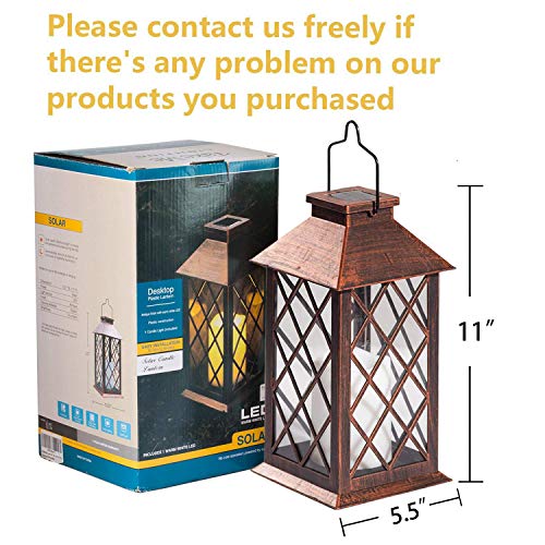 TAKE ME Garden Solar Lights Decorative Candle Solar Lantern and Leaf Solar Lantern