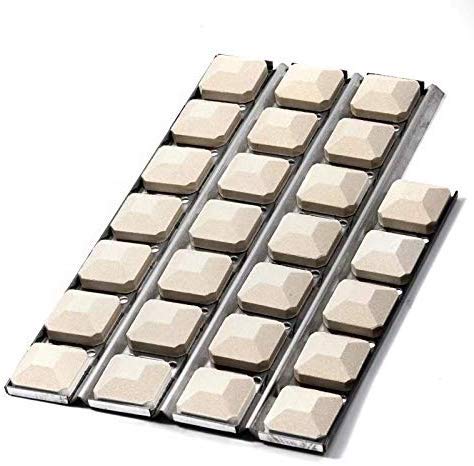 Votenli S9255A(1-Pack) S9256A(1-Pack) Stainless Steel Heat Plate and Ceramic Briquettes (54-Pack) Replacement for Dynasty DBQ30F