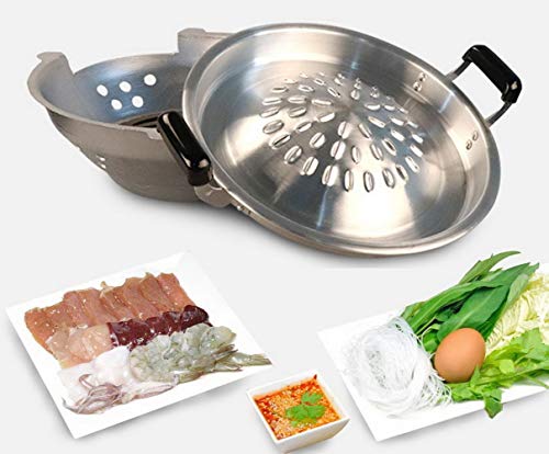 Aluminum Thai Lao Korean Charcoal Barbecue Stove +BBQ Grill Topper30cm 12" Made Thailand