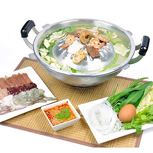 Aluminum Thai Lao Korean Charcoal Barbecue Stove +BBQ Grill Topper30cm 12" Made Thailand
