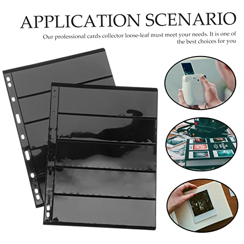Ciieeo 30 Pcs Sheets Stamp Collection Inserts Stamps Postage Forever Postage Album Binder Sleeves Order Stamps Black Binders Stamp Loose-leaf Stamp Album The Pet A5 Standard Edition