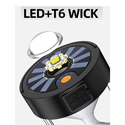 Pockety Camping Hourglass Lamp, Tent Light Emergency , Solar/USB Handheld Lamp, LED Lantern for Outdoor White