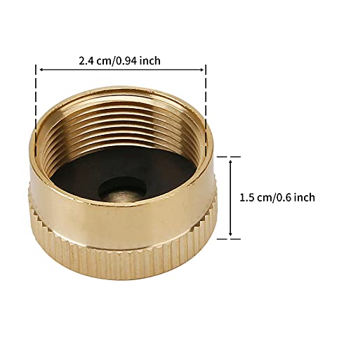 Roastove Solid Brass Refill 1lb Propane Tank Cap for Outdoor Camping Stove Cooking, Propane Cap, Prevent Gas Leaking, 12 Pcs…