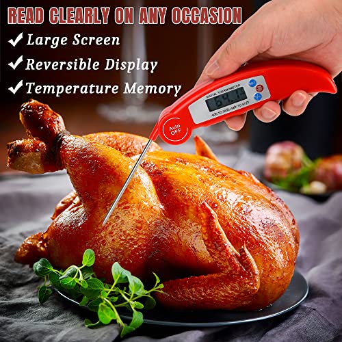Big Meat Injectors For Smoking - Stainless Steel Meat Injector Syringe Starter Kit, 2oz Marinade Injector Gift Set with 3 Needles, Food Thermometer & Basting Brush - Food Injector
