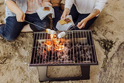 ONIVA - a Picnic Time brand X-Grill Portable Grill, Camping Grill, Small Charcoal Grill for Tailgating, (Black)