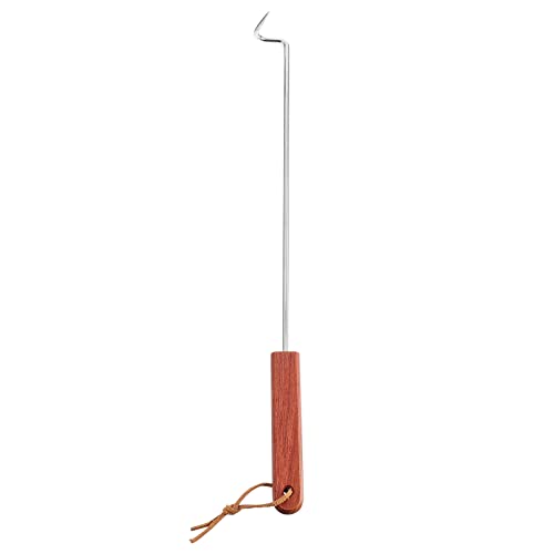 DOITOOL Food Flipper Turning Hook Stainless Steel BBQ Meat Turner Hook Food Flipper Meat Hook for Grilling, Flipping and Turning Vegetables and Meats, BBQ Grill and Smoker Accessories