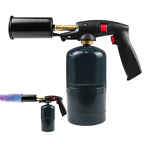 Upgraded Propane Grill Torch, MAPP Cooking Torch, MAP-Pro BBQ Tool with Flame Adjustment Switch, Ideal for Steak Grill Torch, Charcoal Starter and Bonfire Igniter,(Butane/Propane Tank Not Included)