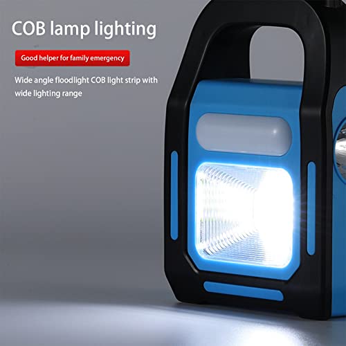 Xecvkr 2022 New Portable Lamp, Solar Energy, USB, Emergency Charging, Outdoor Rain Proof Camping Strong Light, for Car Repairing Emergency Outdoor