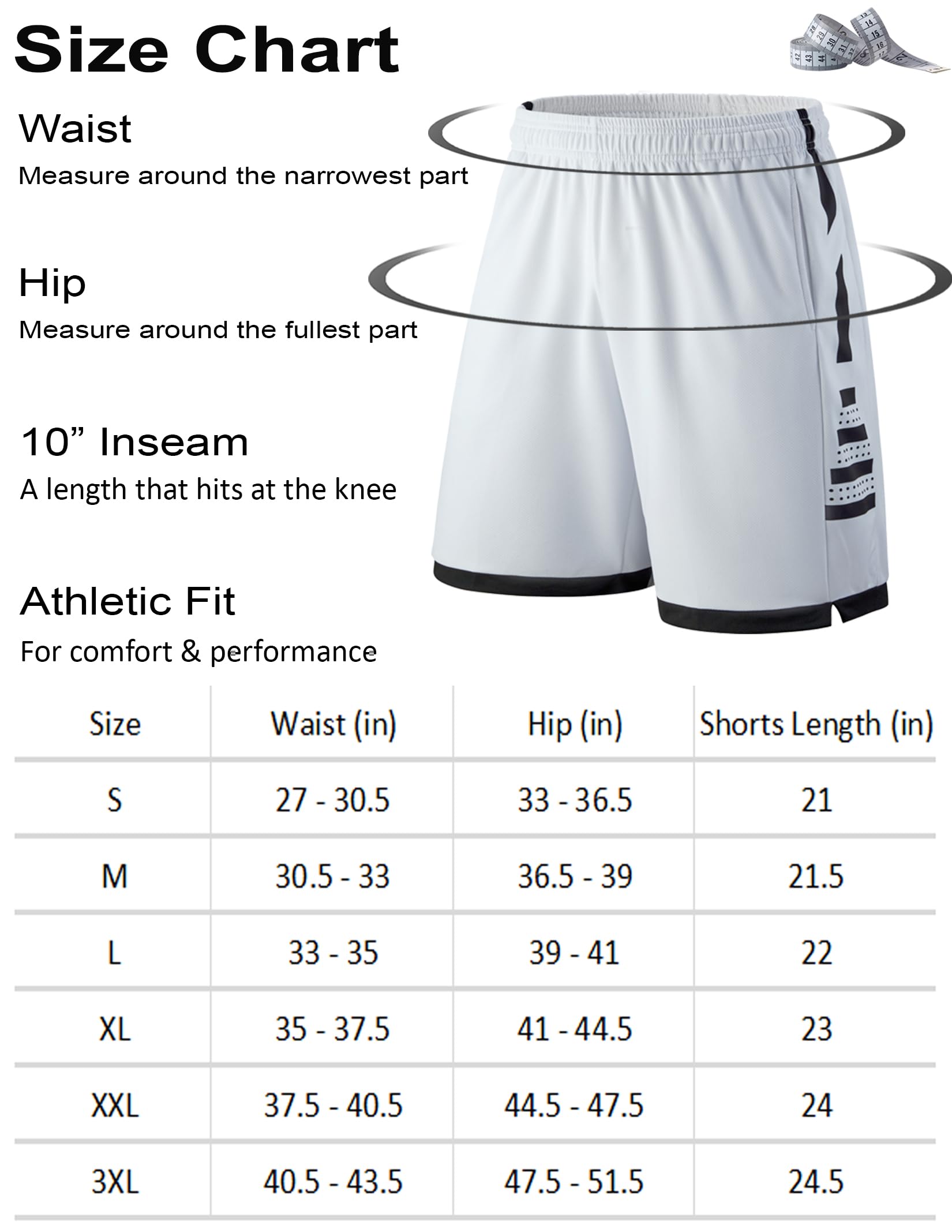 Liberty Imports 5 Pack Men's Quick Dry Athletic Basketball Shorts 9" Inseam with Pockets, Activewear for Workout Gym Running (Set 7, Large) Black/White