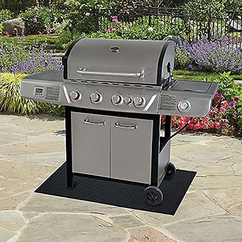 ArmorAll Heavy Duty Grill Mat | Protects Surfaces from Flame, Mildew, Stains and more | Non-Slip Backing | Polyvinyl Diamond Tread | Easy to Clean | 30 x 48 Inches