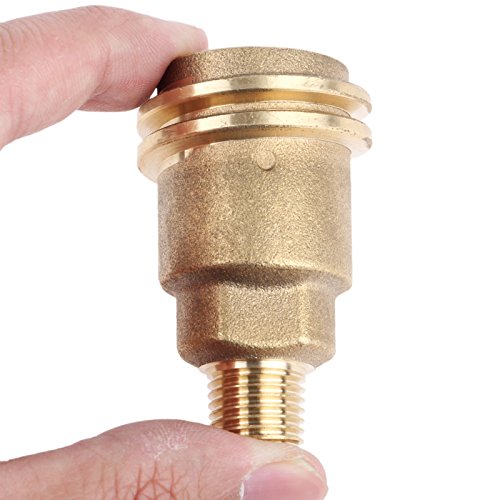 Male 5042 QCC1 Nut Propane Gas Fitting Hose Adapter with 1/4 Inch Male Pipe Thread, Propane Quick Connect Hose Adapters Fittings, Solid Brass Outdoor Cooking Propane Adapter