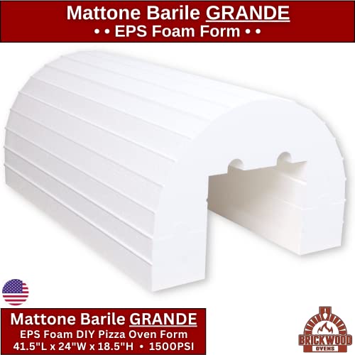 Brick Pizza Oven • Wood Fired Pizza Oven - Build a LARGE brick oven in your backyard with the foam Mattone Barile Grande DIY brick oven form and locally sourced masonry materials.