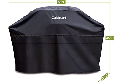 Cuisinart CGG-7400 Propane, 54 Inch, Full Size Four-Burner Gas Grill & CGC-60B Heavy-Duty Barbecue Grill Cover, 60", Black, Cover-60