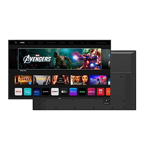 VIZIO 55-Inch Class V-Series LED 4K UHD Smart TV, Dolby Vision, HDR10+, Smartcast, Apple Airplay 2 & Chromecast Built-in + Free Wall Mount (No Stands) - V555-J01 (Renewed)
