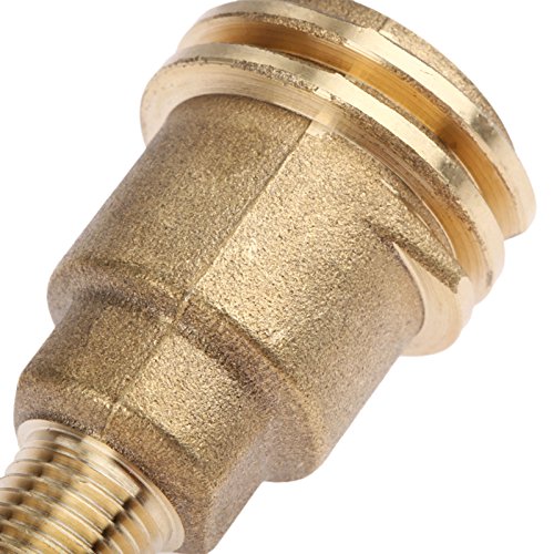 Male 5042 QCC1 Nut Propane Gas Fitting Hose Adapter with 1/4 Inch Male Pipe Thread, Propane Quick Connect Hose Adapters Fittings, Solid Brass Outdoor Cooking Propane Adapter
