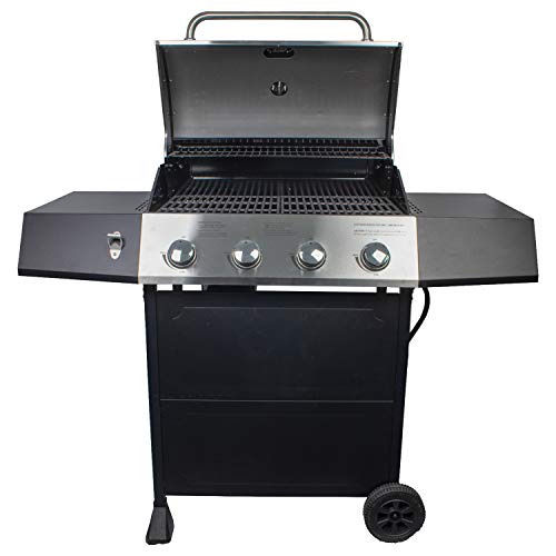 Cuisinart CGG-7400 Propane, 54 Inch, Full Size Four-Burner Gas Grill & CGC-60B Heavy-Duty Barbecue Grill Cover, 60", Black, Cover-60