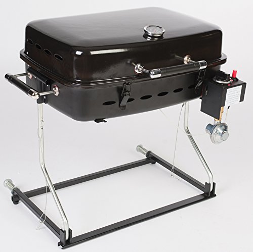Faulkner 51322 Black Barbecue Grille with Disposable Bottle Adapter