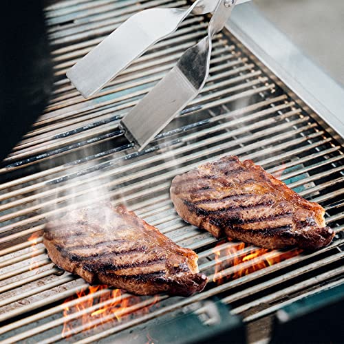 Kenmeister Chef Barbecue Grilling Tong, Extra Long BBQ Grill Tool with Handle, Easy to Control Wide Grip Kitchen Tongs for Grilling, Camping, Tailgating, Outdoor/Indoor Cooking Activities