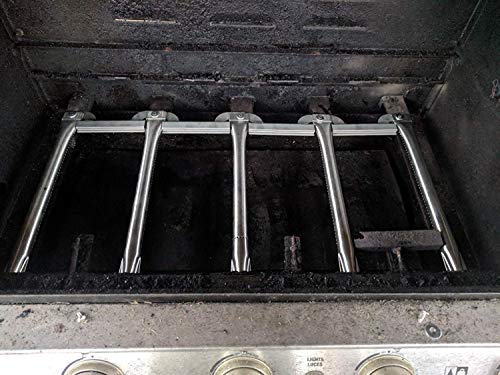 Hisencn Parts Kit Replacement Fits for Brinkmann 5 Burner 810-8501-S, 810-8502-S Gas Grill Models, Grill Burners, Heat Plates, Crossover Tubes