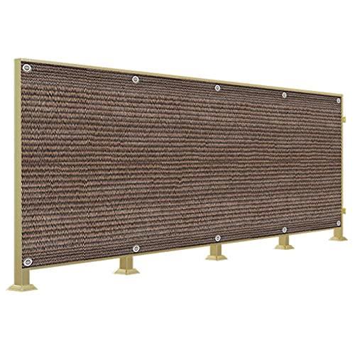 ALBN Balcony Privacy Screen Height 110cm/120cm Fence Windscreen HDPE Weather-Resistant for Outdoor, Backyard, Patio, Balcony Covering, with Eyelet (Color : Brown, Size : 120×200cm)