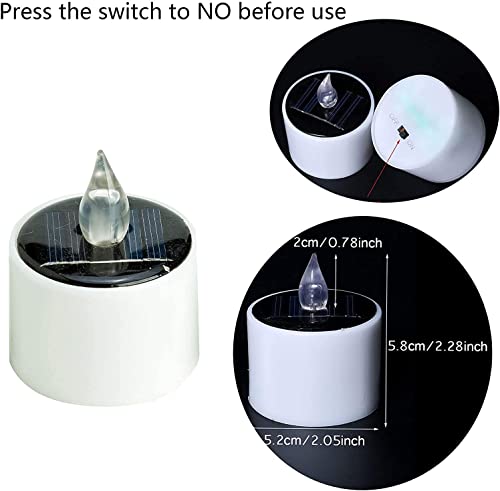 ZNYCYE Upgraded 10 Pack Solar Tea Lights, Solar Powered Tealights Outdoor Indoor for Lanterns Halloween Christmas Decor Camping Emergency Home Decor(Warm White)