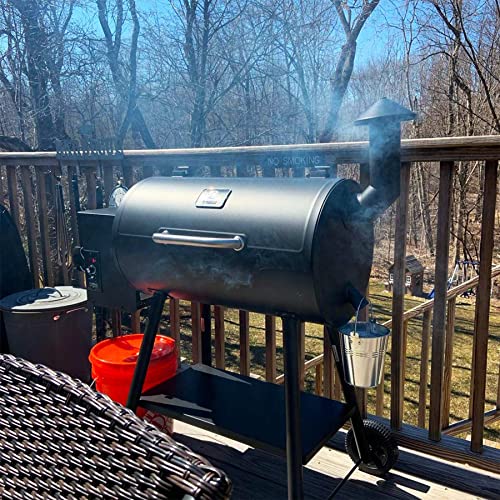 Z GRILLS 5502H 8 in 1 Wood Pellet Portable Grill Smoker for Outdoor BBQ Cooking with Digital Temperature Control and Storage Shelf, 538 Sq In