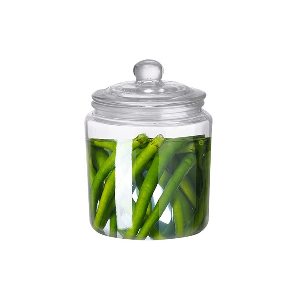 Pickle Jar Household Glass Sealed Jar Food Grade Thickened Pickle Pickled Storage Jar Sauerkraut Pickle Glass Bottle (Size : 1kg)