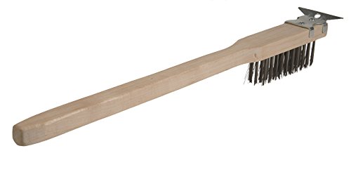 Update International BRW-11HD 11" Wire Brush with Scraper, Wood Block and S/Bristal