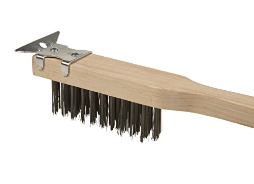 Update International BRW-11HD 11" Wire Brush with Scraper, Wood Block and S/Bristal