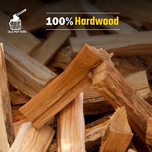 Old Potters Kiln Dried Firewood - Hickory, 1100 Cu. in, 18-20 Logs~ 8" x 2.5" Logs.