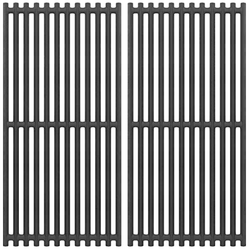 BBQ Future 17" Grill Grates for Charbroil 2-Burner Tru-Infrared Gas Grills 463644220 463642316 463632320 463632520, Cast Iron Cooking Grid Replacement Part G369-0030-W2 for Charbroil Grill Parts