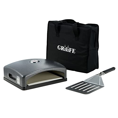 GRILIFE Pizza Oven, Outdoor Portable Pizza Maker with Pizza Stone, Pizza Peel and Portable Bag for Propane Gas, Wood Fire, Pellet Grill Outside