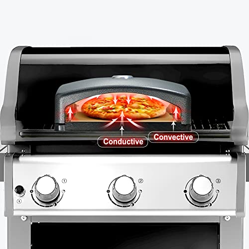 GRILIFE Pizza Oven, Outdoor Portable Pizza Maker with Pizza Stone, Pizza Peel and Portable Bag for Propane Gas, Wood Fire, Pellet Grill Outside